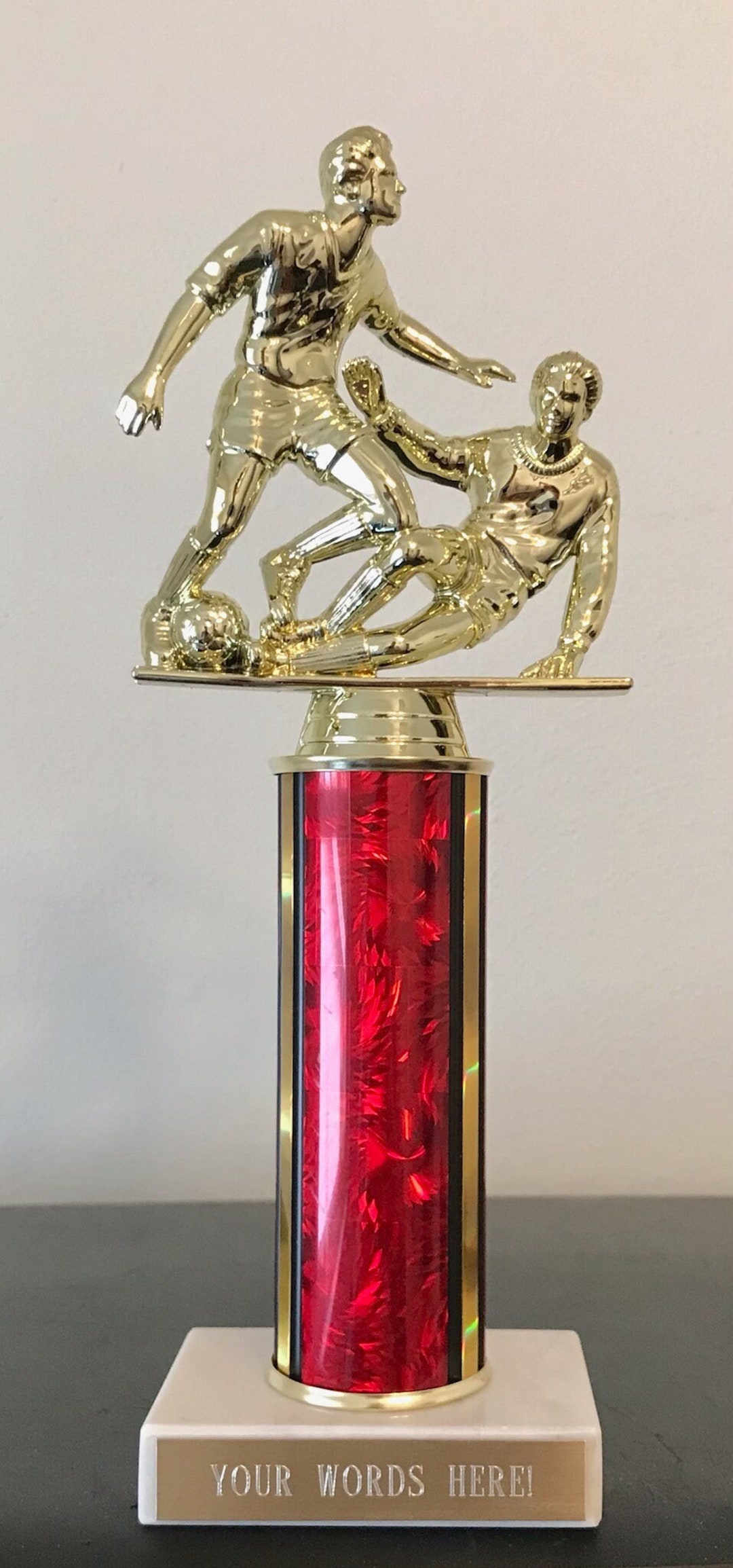 10.75" Soccer Male Trophy Personalized Free - Etsy
