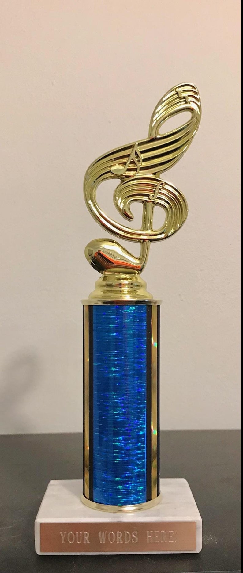 10.25" Music Trophy Personalized Free - Etsy