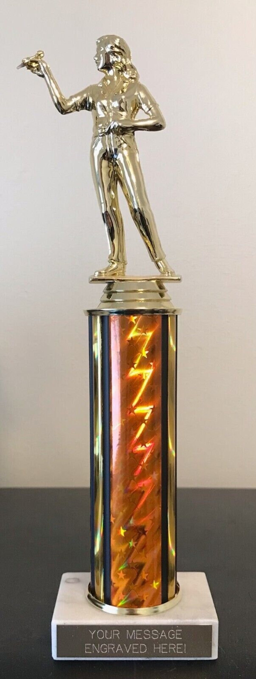 11" Dart Thrower Female Trophy Personalized Free - Etsy