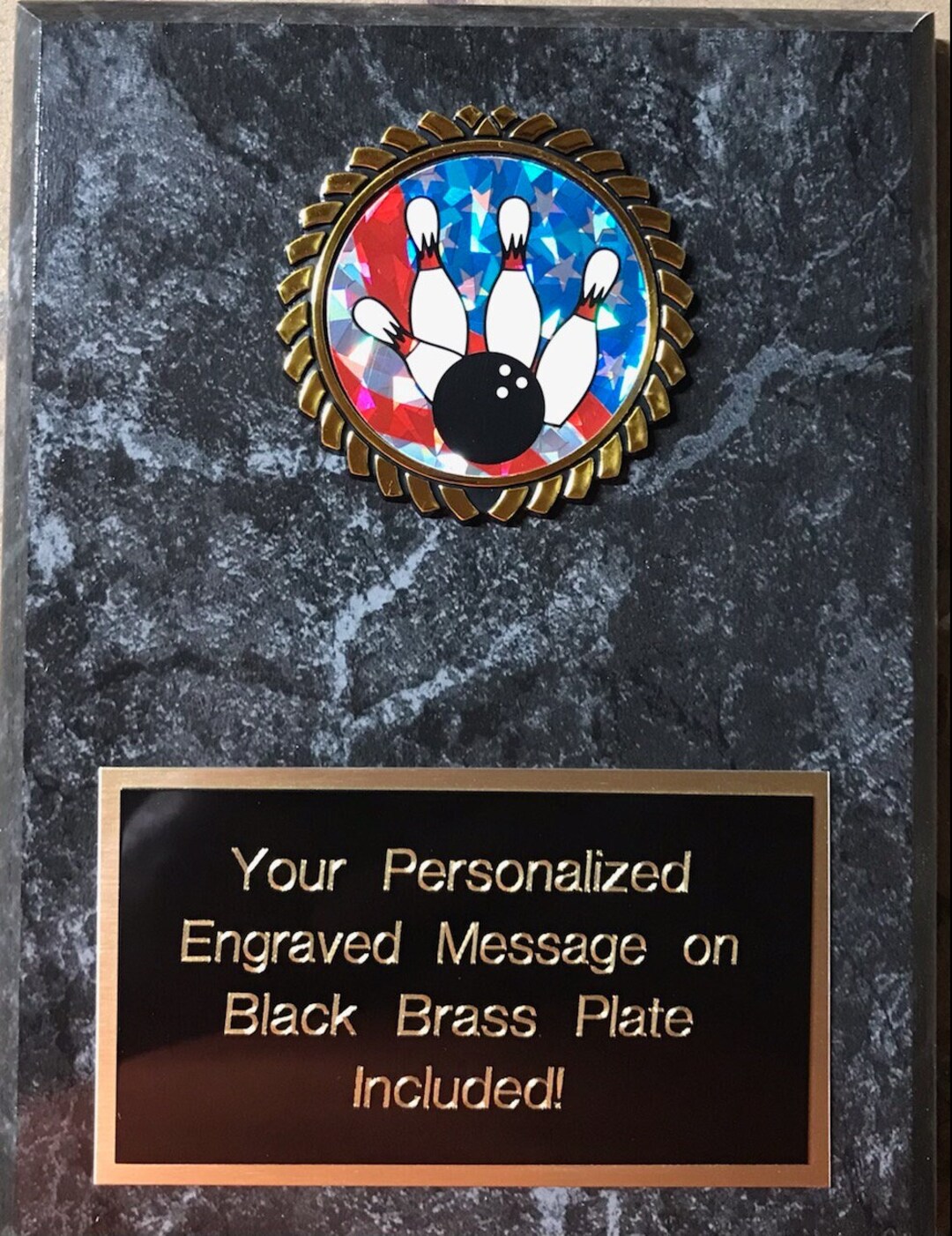 Bowling Award Plaque Personalized Free - Etsy