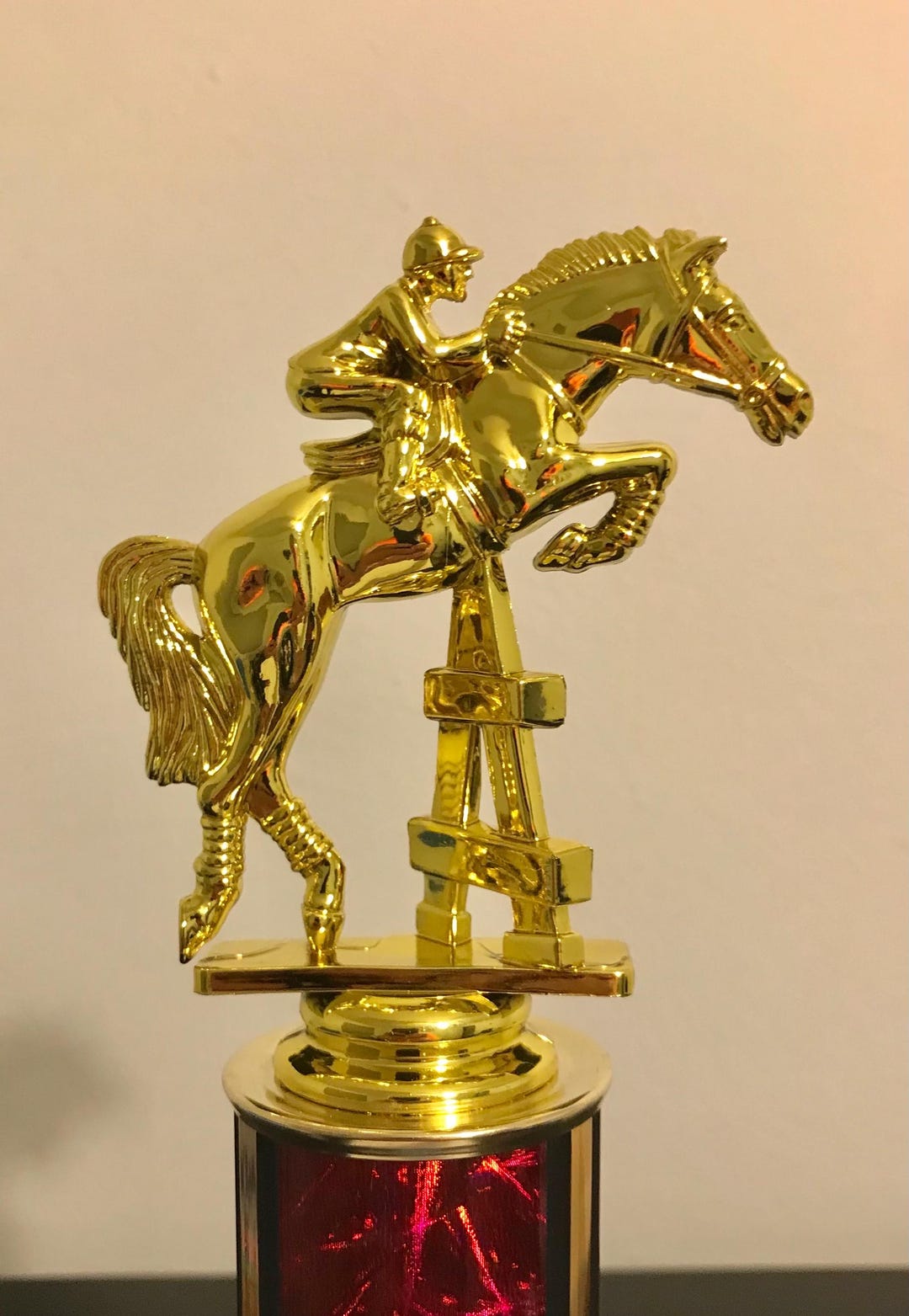 9.75” Horse Jumping Trophy Personalized Free - Etsy