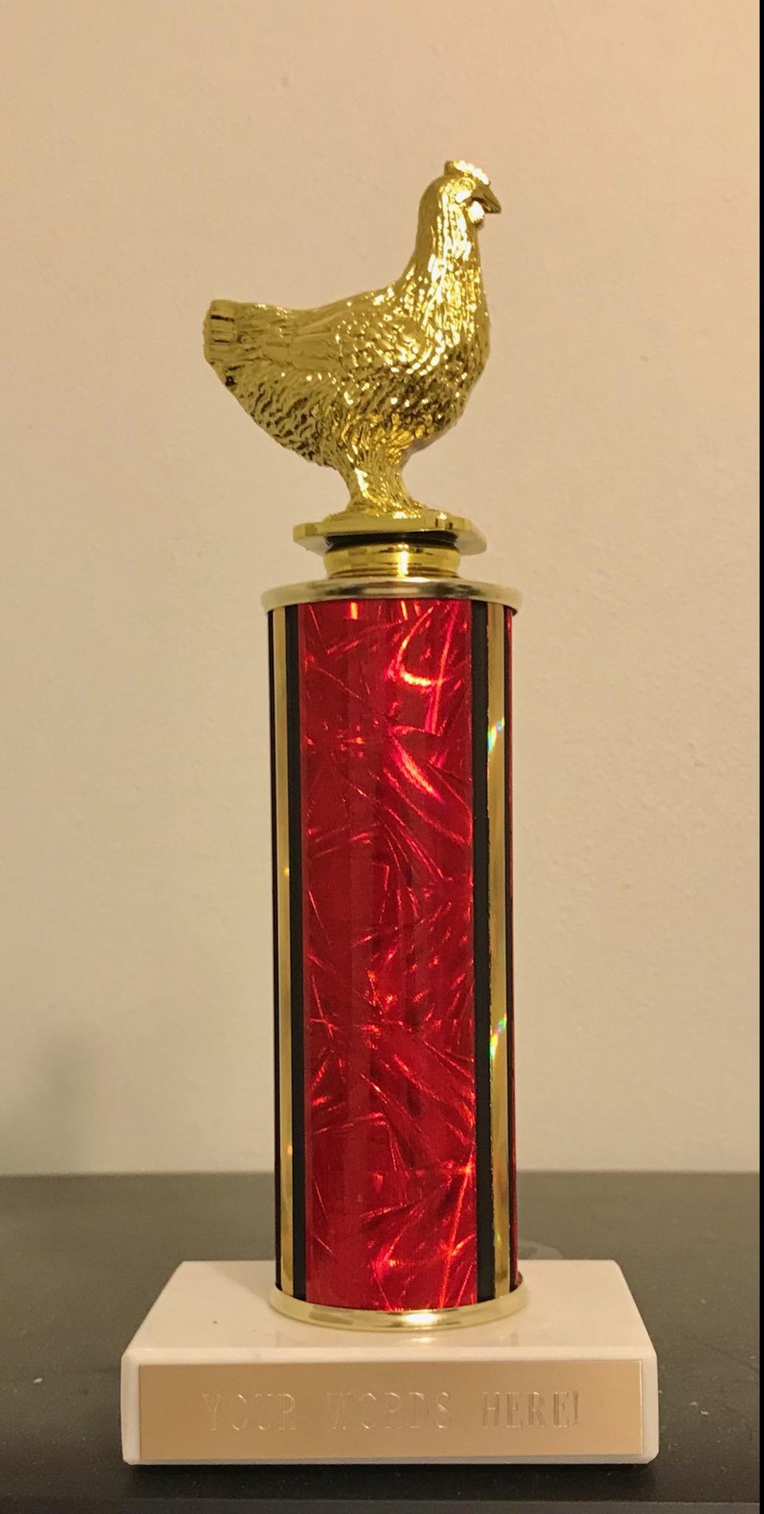 9" Chicken Trophy Personalized Free - Etsy