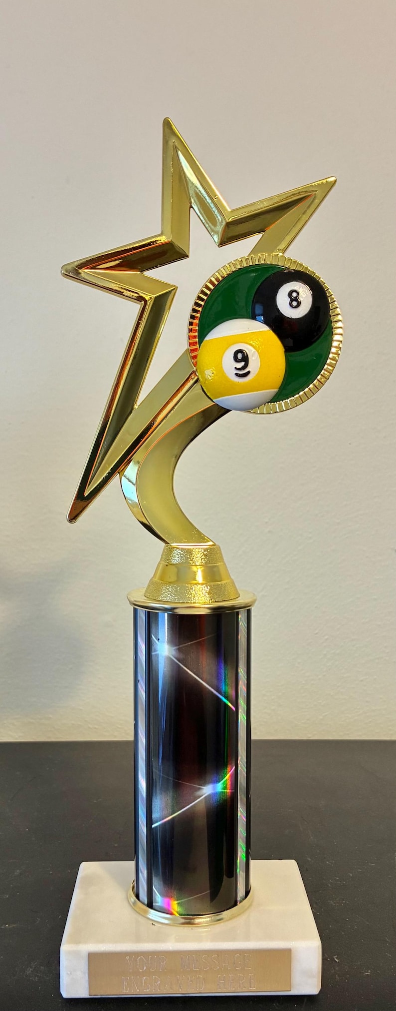 Pool Billiards Trophy Personalized Free - Etsy