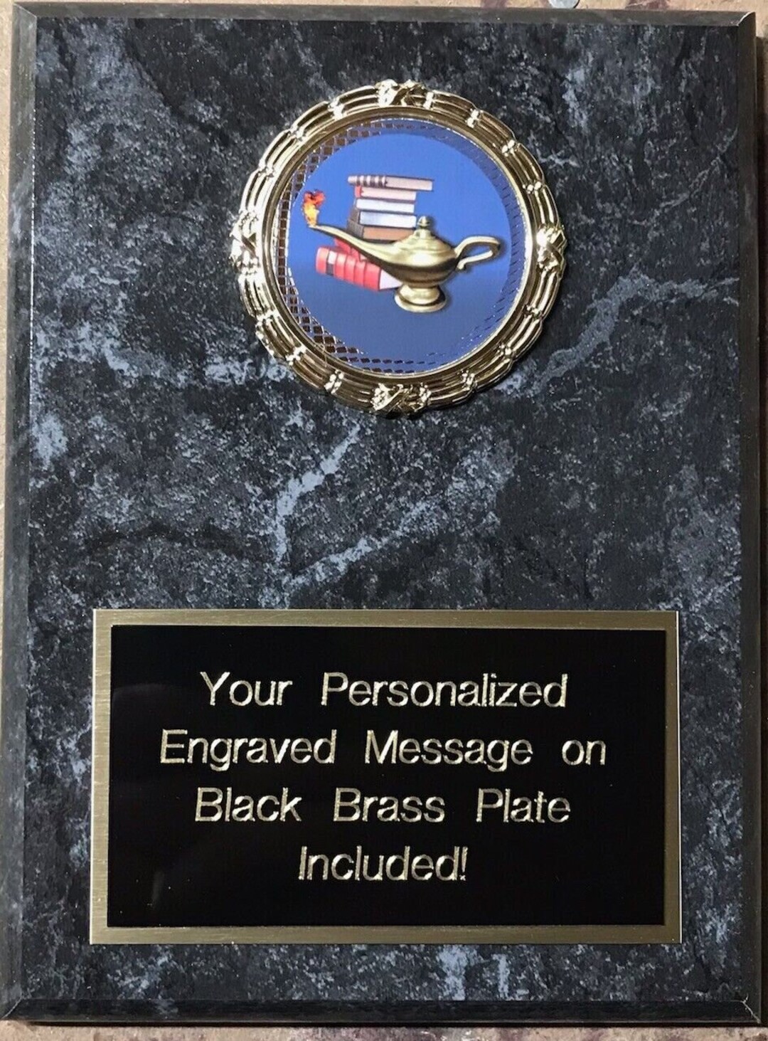 Lamp of Knowledge Education Award Plaque Personalized Free - Etsy