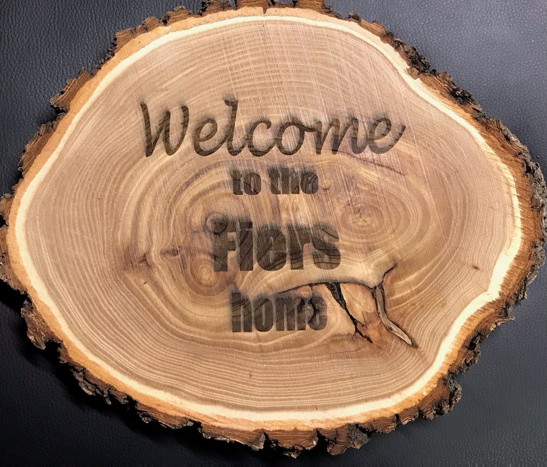 Real Tree Wood Slice Welcome Signs Personalized Free - Etsy
