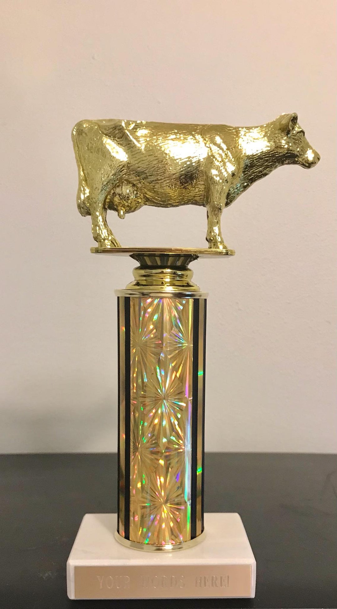 9" Dairy Cow Trophy Personalized Free - Etsy