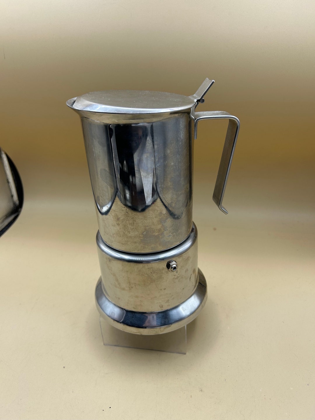 Italian Coffee Maker ALPU Puppieni Vintage Stainless Steel 18/10 Model ...