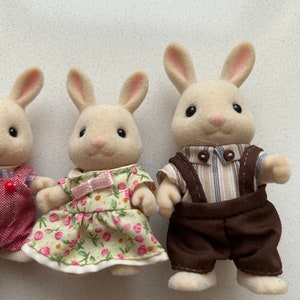 Sylvanian Families Periwinkle Milk Rabbit Family 4pcs - Etsy