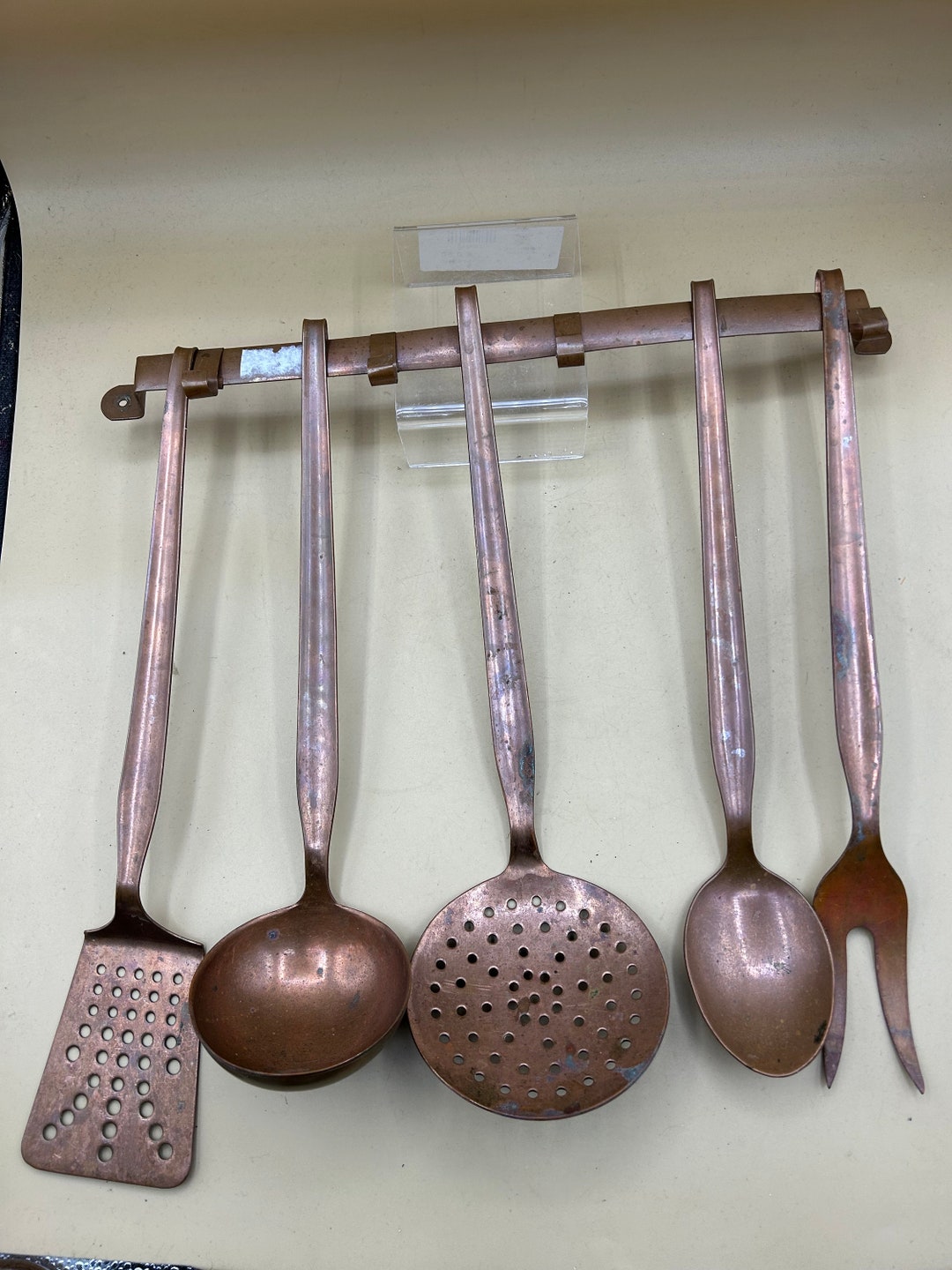 Browned Copper Ladles With Antique Ladle Holder Bar - Etsy