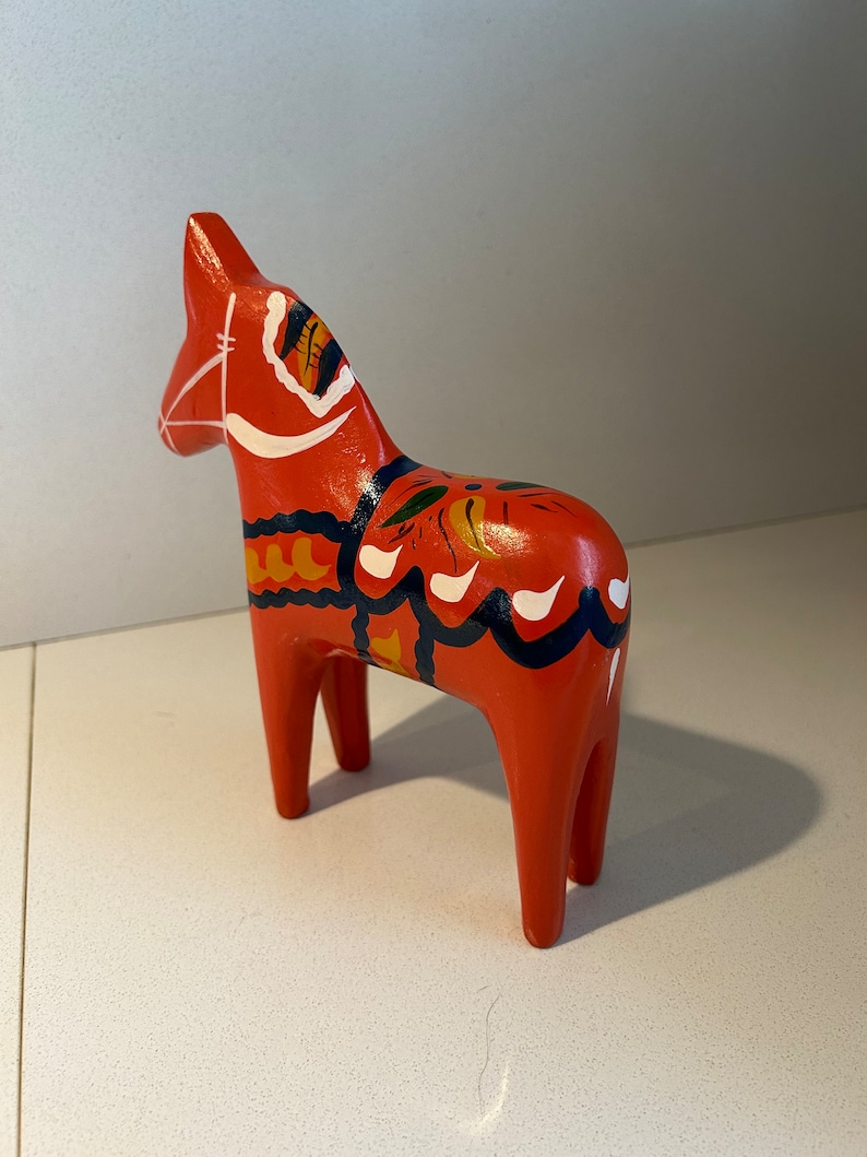Original Vintage Dala Horse, Hand Carved and Painted in Sweden in the ...