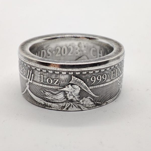 Silver Coin Ring - Etsy