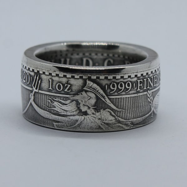 Silver Coin Ring - Etsy