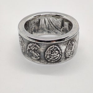 Coin Ring. Mexican 1oz Silver Libertad Coin Ring. Silver Ring. Mens ...