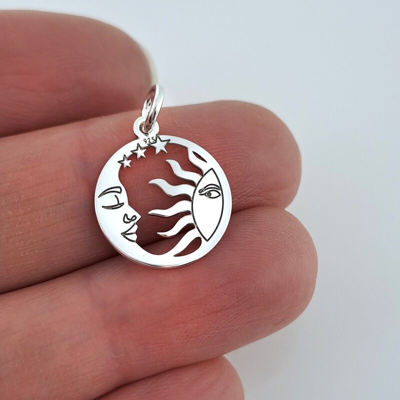 Sun and Moon Charm - Etsy