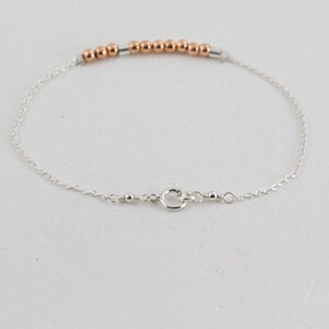 Sterling Silver Morse Code Bracelet, Custom Name 24K Rose Gold Filled ...