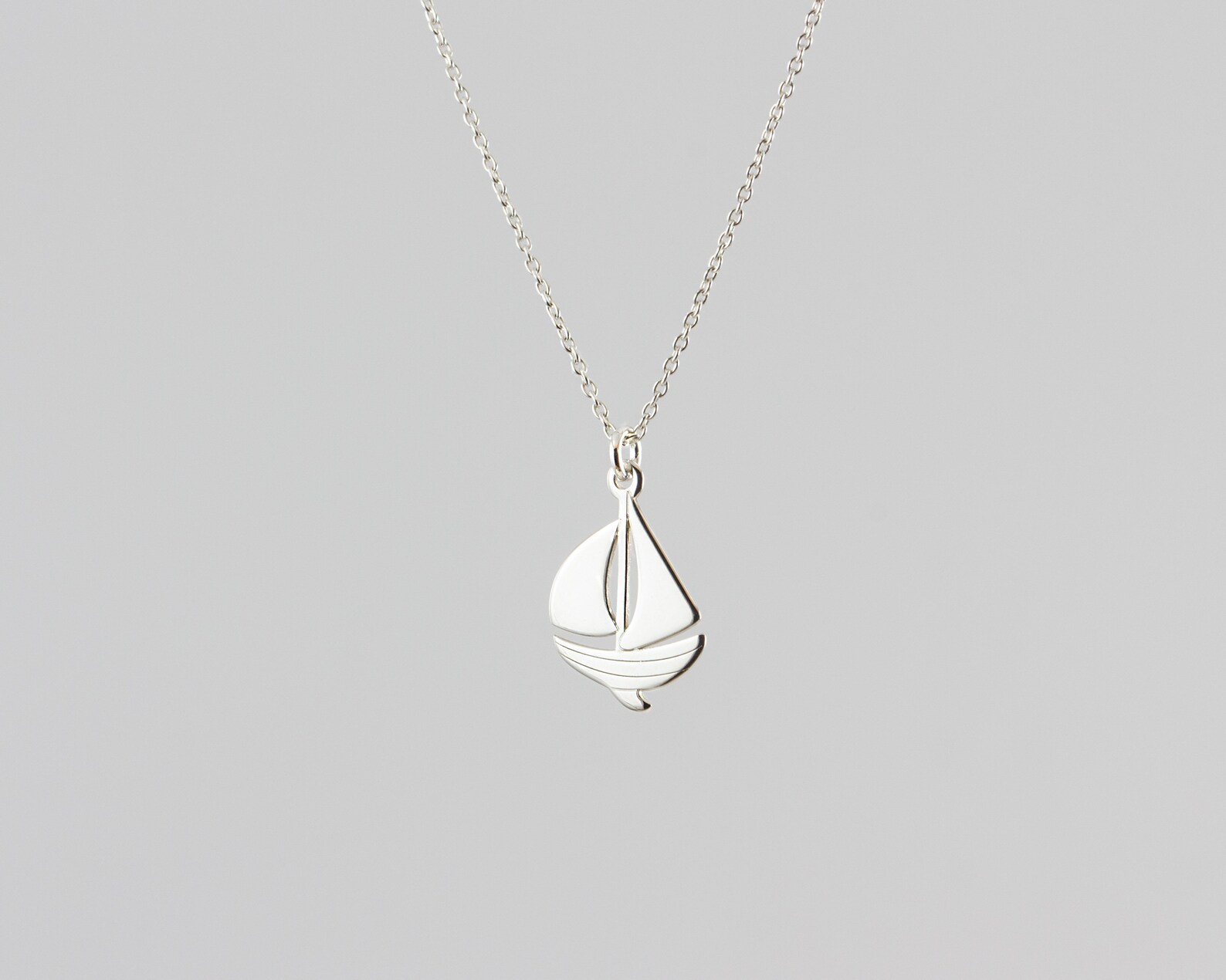Sailboat Necklace, Sterling Silver Boat Necklace, Sailor Necklace Gift ...
