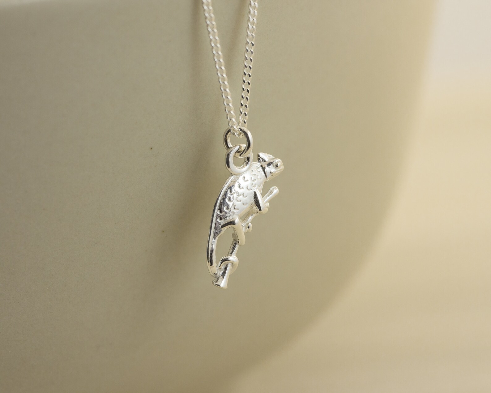 Chameleon Necklace Silver Chameleon Chameleon Jewelry - Etsy