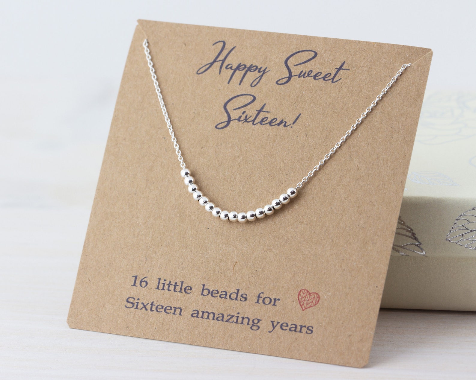 Sweet 16 Gift, Sterling Silver 16th Birthday Necklace, Gift Necklace ...