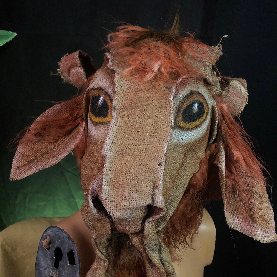 Goat Mask Burlap Goat Mask Cosplay Theater Photo Shoot - Etsy