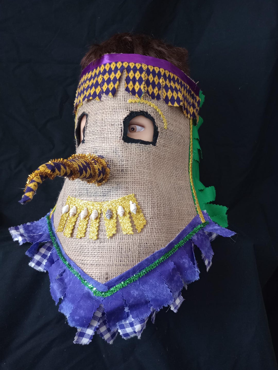 Cajun Mardi Gras Fringe Mask Masquerade Masks Carnival Masks Chicken ...