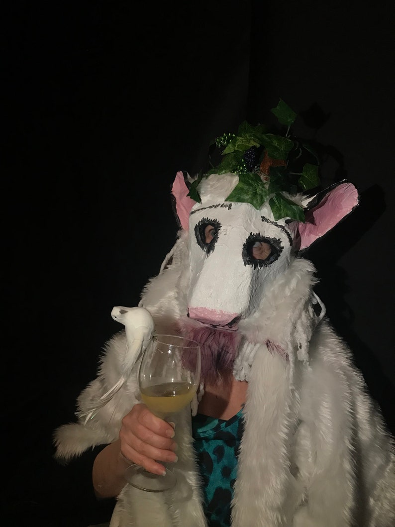 Goat Mask Satyr Cosplay Costume Pagan Wine God Pan Bacchus | Etsy