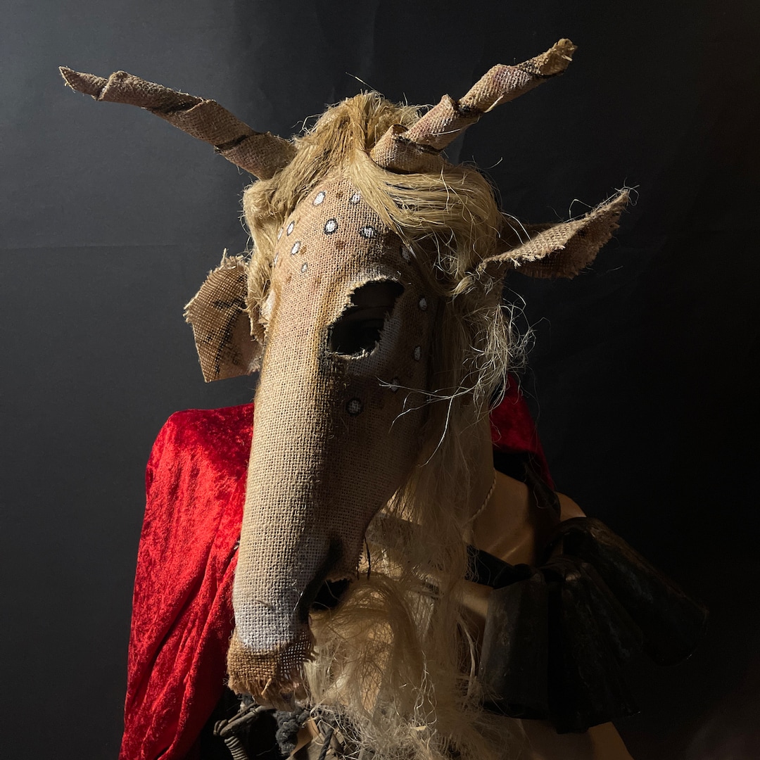 Goat Mask, Adult Halloween Costume - Folk Horror, Handmade, Custom ...