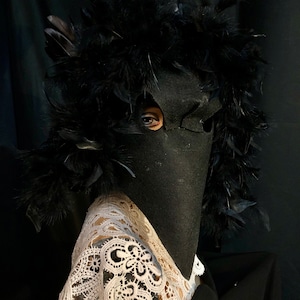 Set of 3 Crow Raven Masks Goth Raven Creepy Crow Mask Halloween ...
