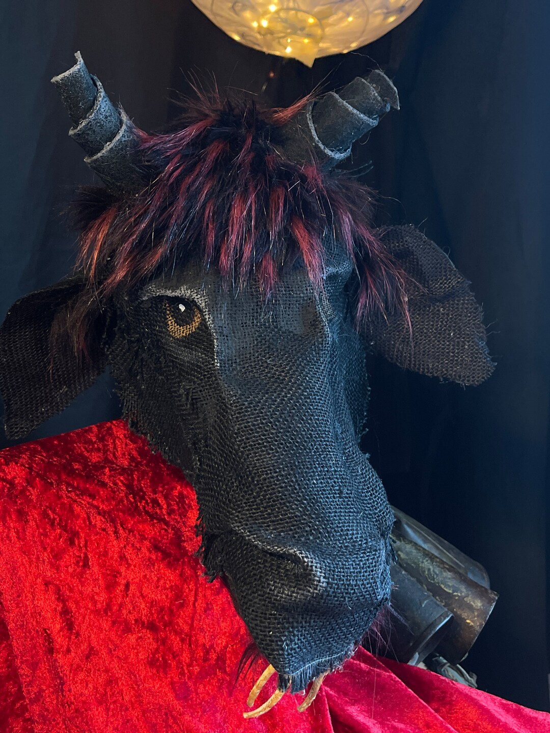 Goat Mask, Adult Halloween Costume - Demon, Devil, Dark Art, Folk ...