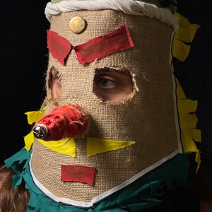 Cajun Mardi Gras Mask Masquerade Carnival Costume Chicken Chase Outfit ...