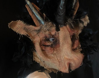 Creepy Burlap Monster Masquerade Masks, Evil Sack Mask for Halloween ...