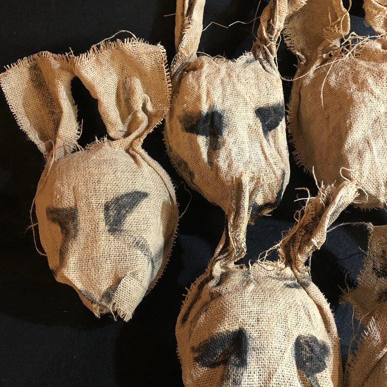 Bad Rabbits Scary Creepy Burlap Bunny Masks Handmade Props | Etsy