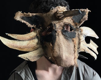 Nightmare Harpy Demon Mask Handmade Burlap Devil Harpie - Etsy