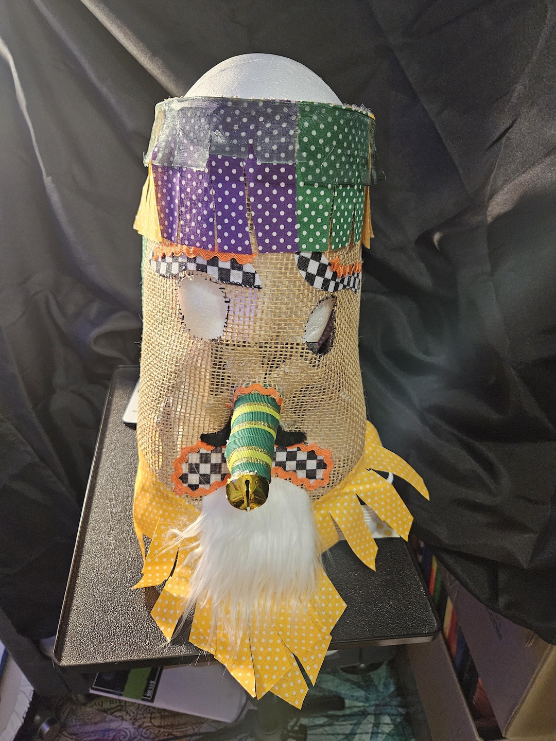 Cajun Mardi Gras Mask Masquerade Carnival Costume Chicken Chase Outfit ...