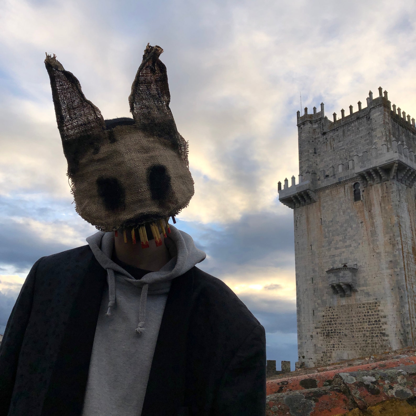 Creepy Scary Rabbit Mask Burlap Scarecrow Easter Bunny Adult - Etsy