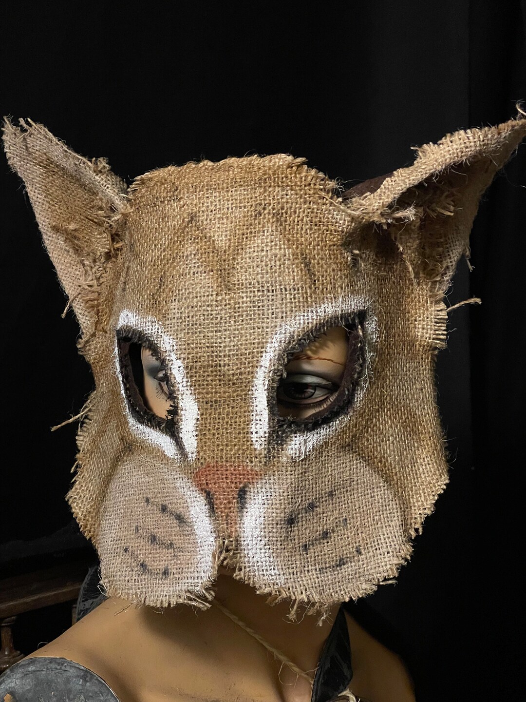 Cat Mask Burlap and Eco-felt Adult Halloween Costumes for Parades ...