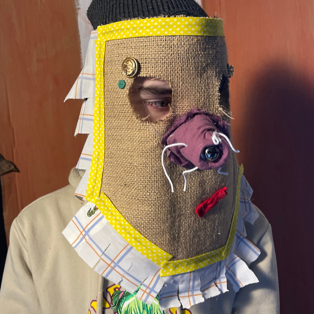 Cajun Mardi Gras Mask Masquerade Carnival Costume Chicken Chase Outfit ...