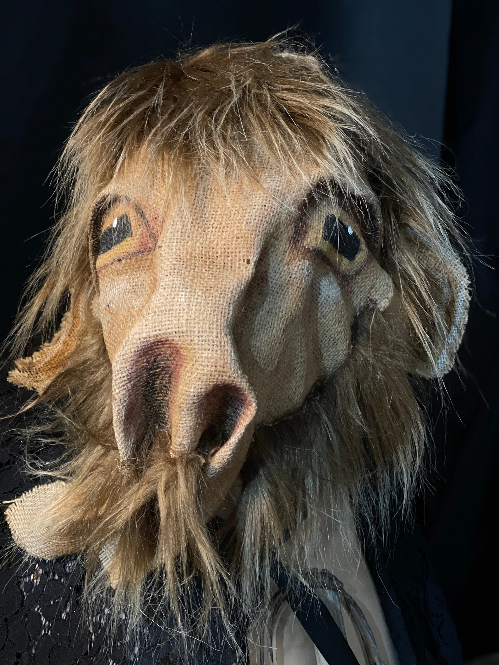 Goat Mask Burlap Goat Mask Cosplay, Theater, Photo Shoot Costume Prop ...
