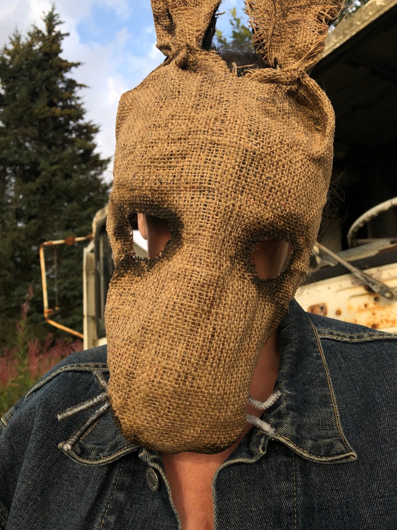 Creepy Scary Burlap Rabbit Mask Handmade Custom Props | Etsy