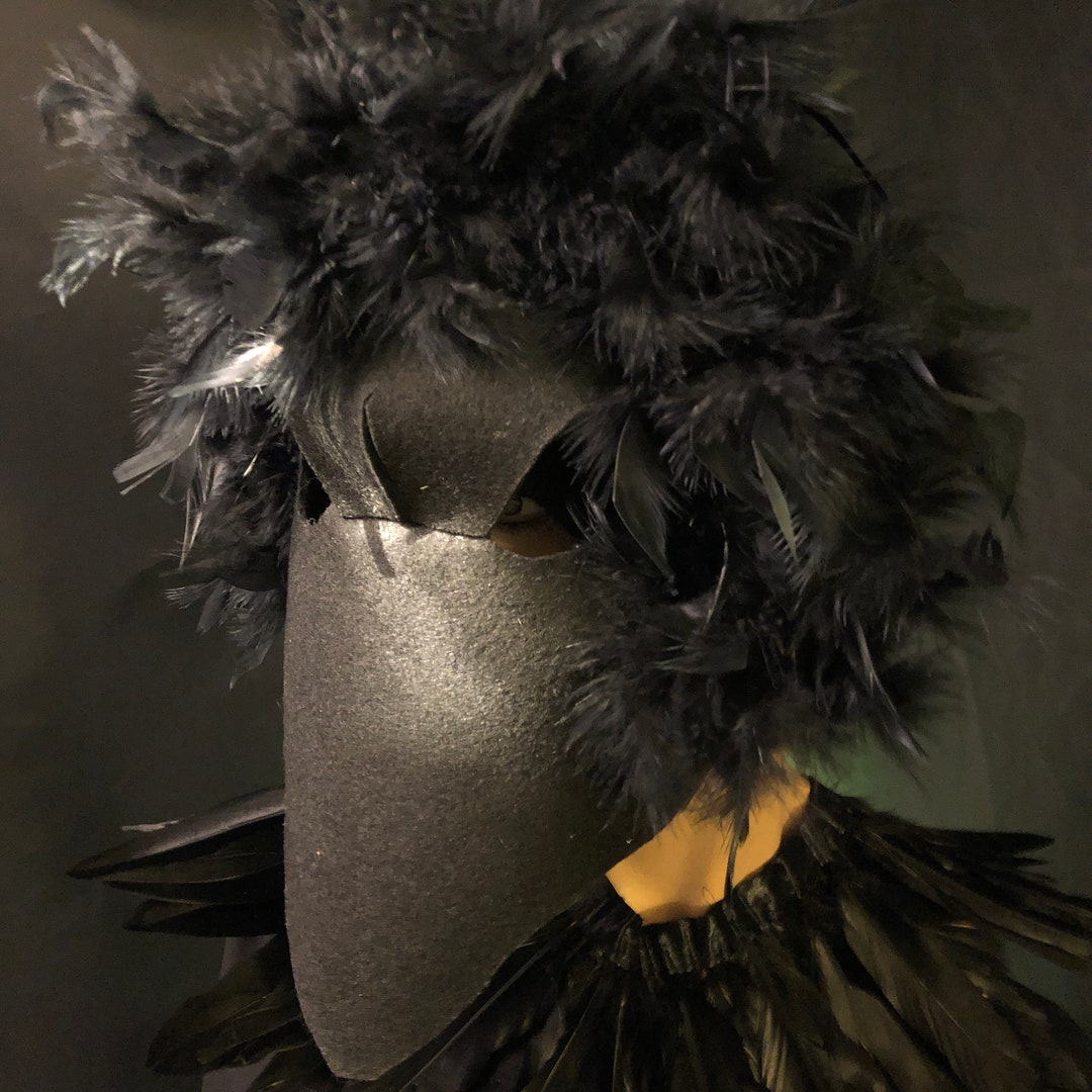 Raven Mask Goth Raven Creepy Crow Mask Halloween, Masquerade, Photo ...
