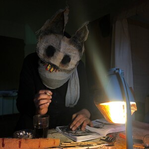 Creepy Scary Rabbit Mask Burlap Scarecrow Easter Bunny Adult - Etsy
