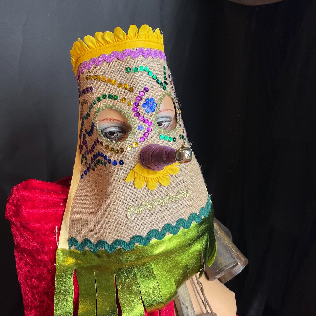 Cajun Mardi Gras Mask: Carnival Parade Costume Prop - Etsy