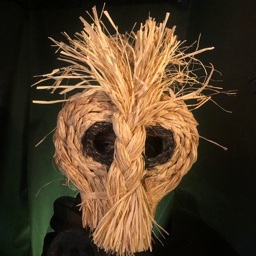 Scary Weird Mask Creepy Scarecrow Mask Adult Halloween - Etsy