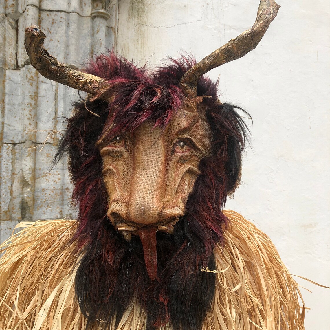 CUSTOM ORDER Scary Mask Animal Mask Burlap Scarecrow - Etsy