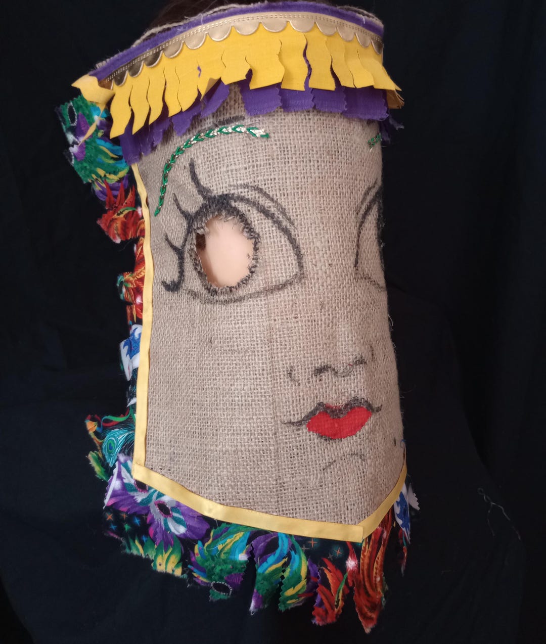 Cajun Mardi Gras Fringe Mask - Masquerade Masks - Carnival Masks ...