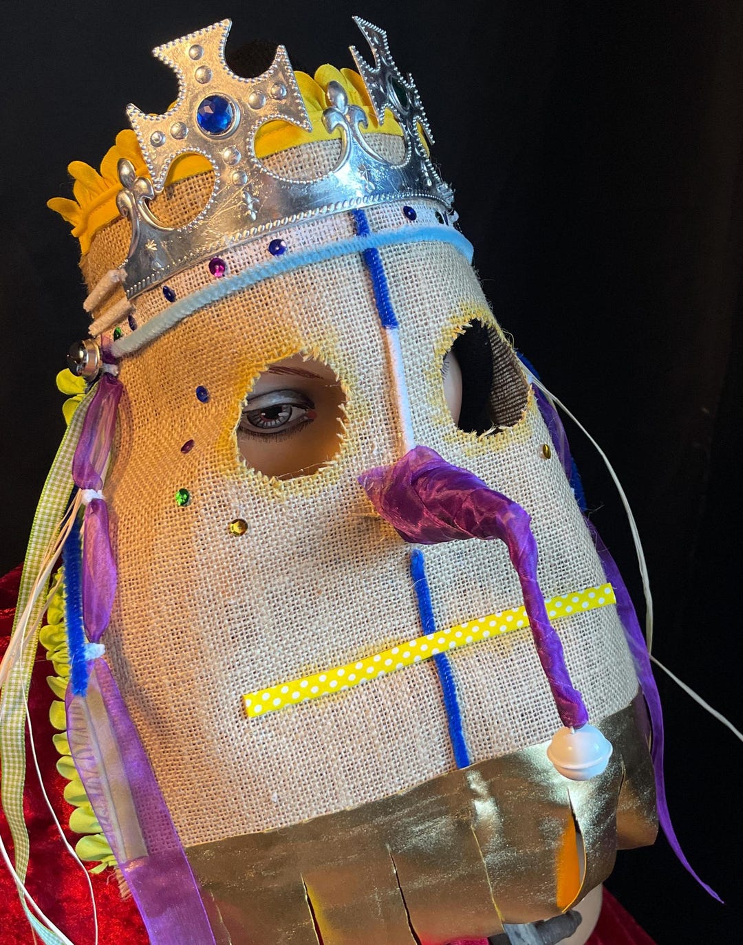Cajun Mardi Gras Mask: Traditional Louisiana Carnival Costume Fringe ...