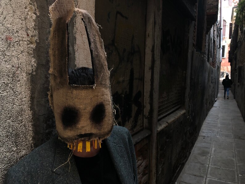 Creepy Scary Rabbit Mask Burlap Scarecrow Zombie Easter Bunny | Etsy