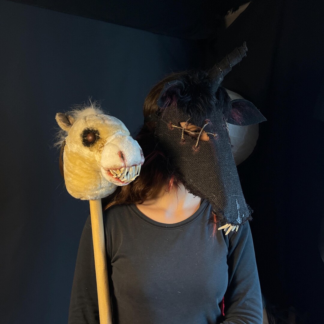 Goat Mask, Adult Halloween Costume - Demon, Devil Monster Art, Folk ...