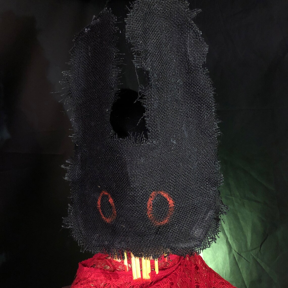Creepy Rabbit Mask Scary Masquerade Mask Black Burlap Evil | Etsy