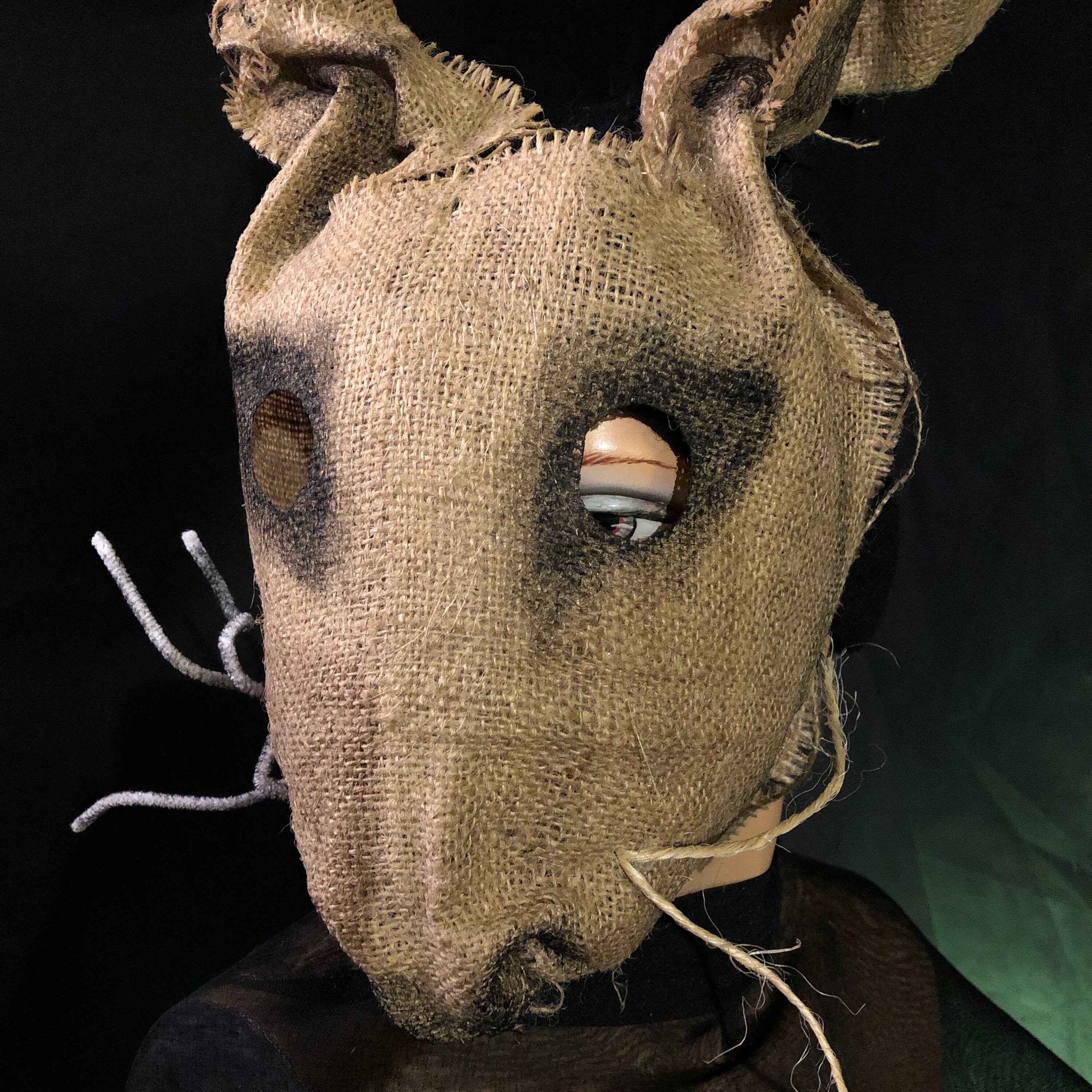 Creepy Scary Burlap Rabbit Mask Handmade Custom Props - Etsy