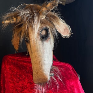 Goat Mask, Adult Halloween Costume - Demon Art, Folk Horror, Handmade ...